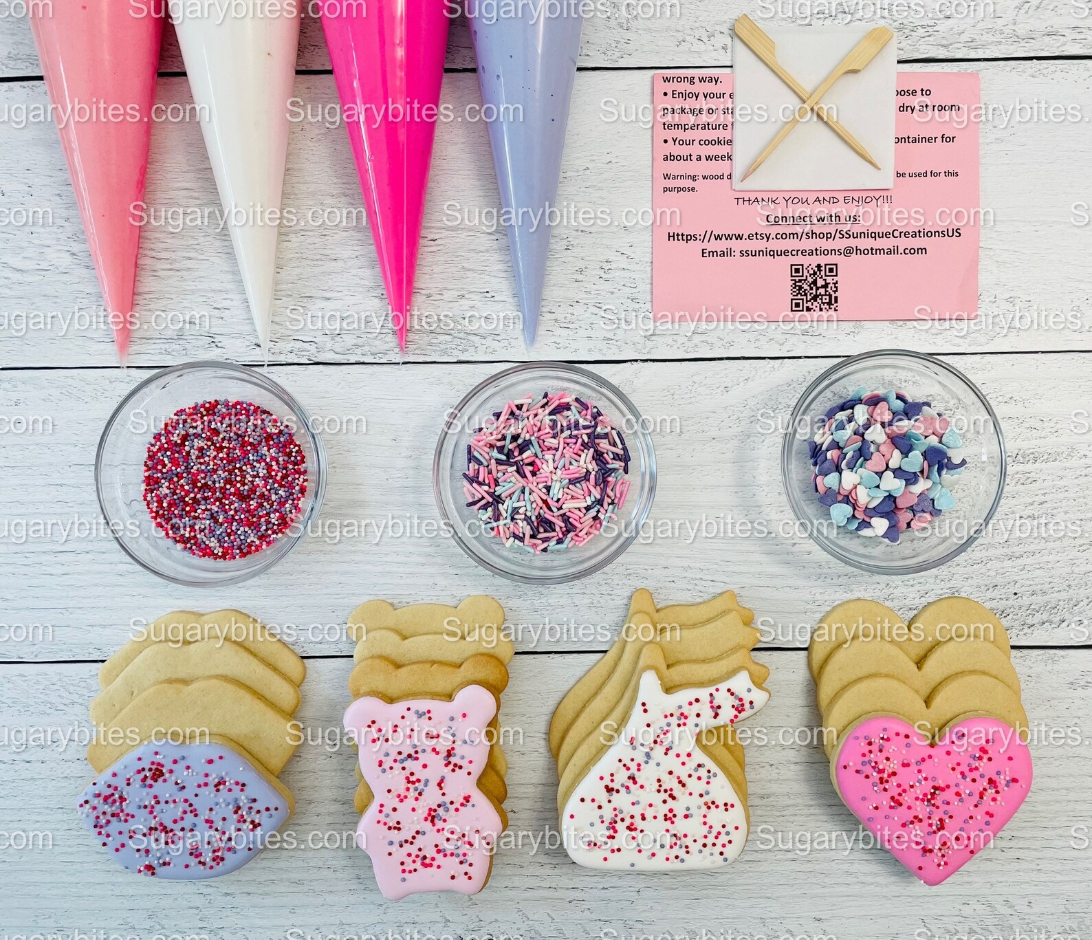 Valentine's Day Cookie Decorating Kit, Deluxe Sprinkles - Etsy