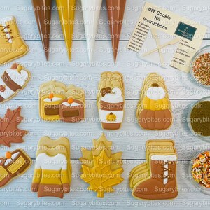 Fall Cookie Decorating Kit, Fall DIY Cookie Kit, (large Cookies ...