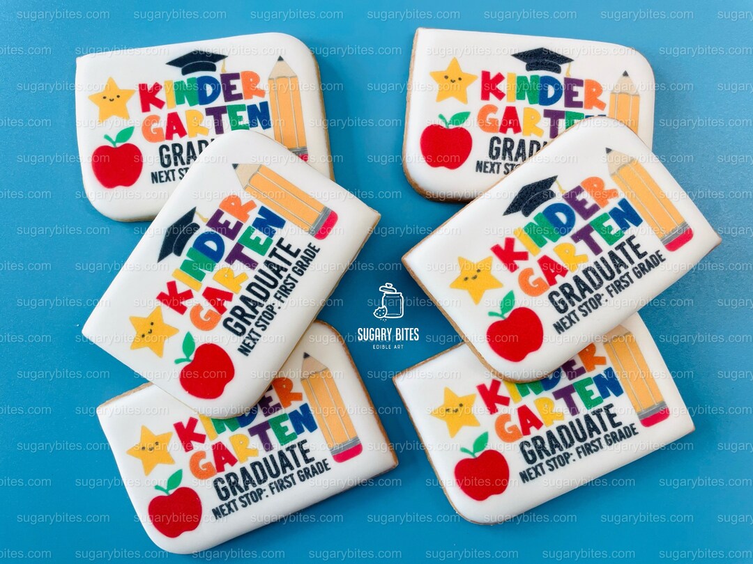 Kindergarten Cookies, Kindergarten Graduation Gift, Edible Photo ...
