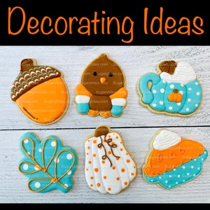Fall Cookie Decorating Kit, Thanksgiving DIY Cookie Kit ***INCLUDES 24 ...