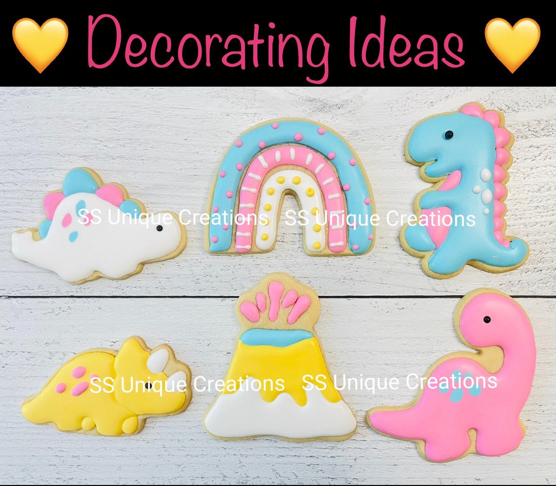 Dinosaur Cookie Decorating Kit, Dino-mite DIY Cookie Kit, Dinosaur B ...