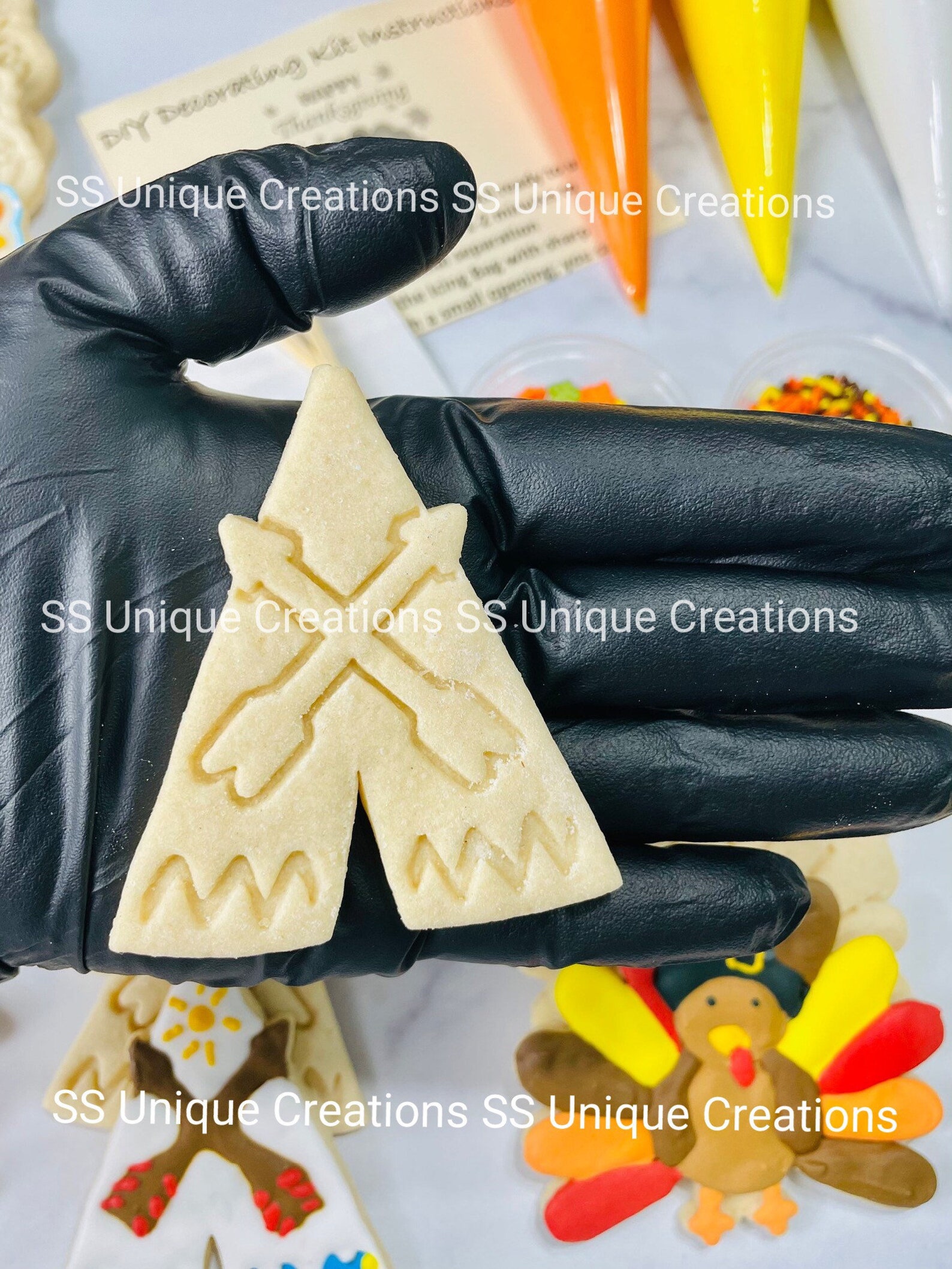 Thanksgiving Cookie Decorating Kit Thanksgiving DIY Cookie - Etsy