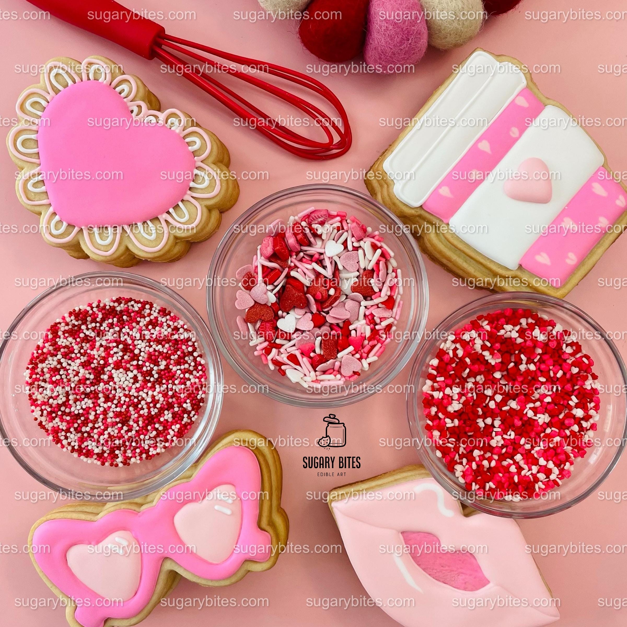 Valentine’s Day Cookie Decorating Kit, DIY Valentine’s Day Cookie Kit ...
