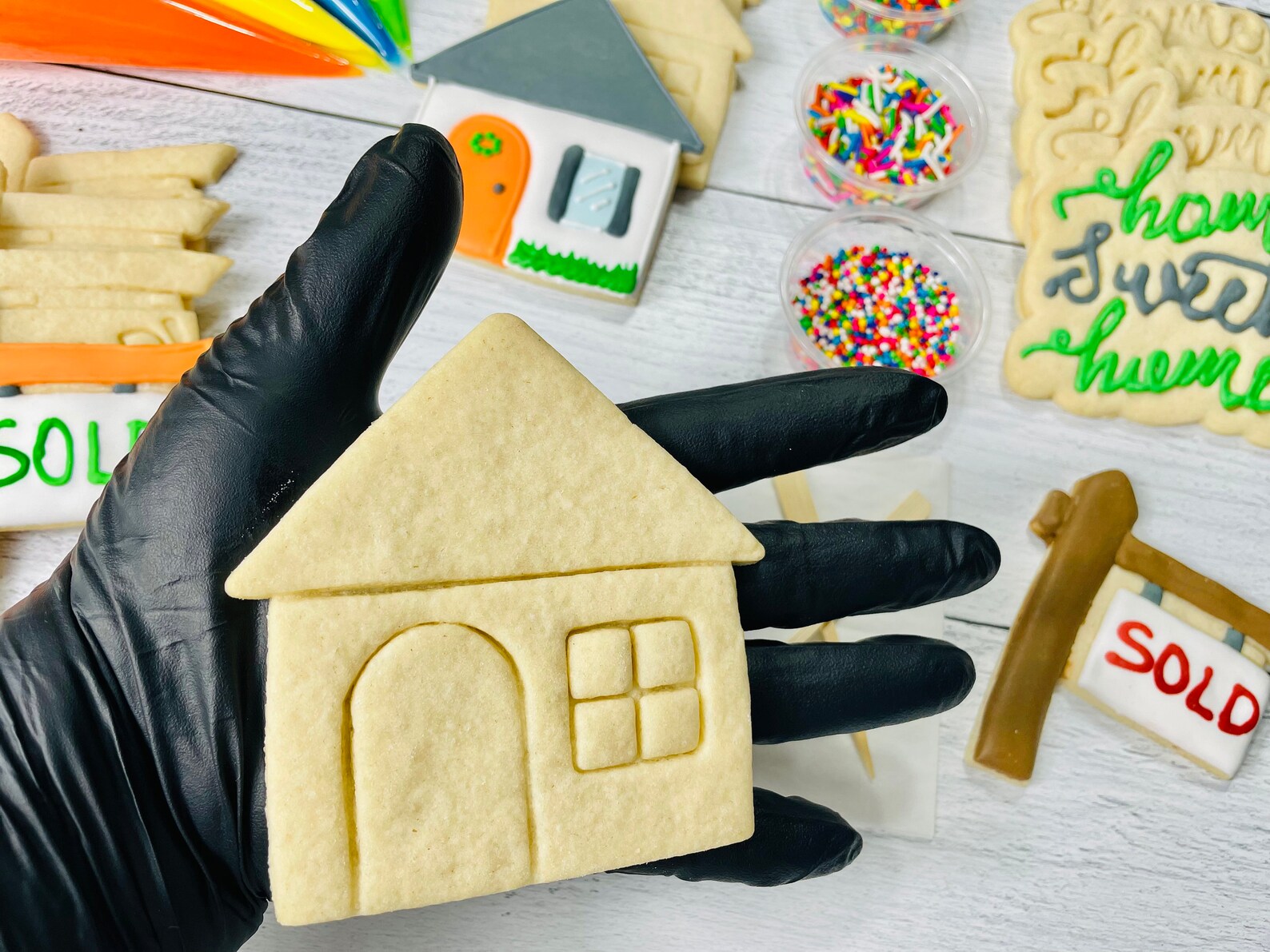 Home Sweet Home Decorating Kit large Cookies House - Etsy