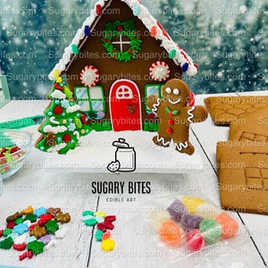 Gingerbread House Cookie Decorating Kit, DIY Cookie Kit, (large Cookies ...