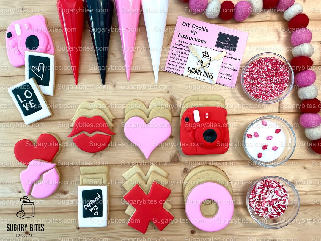 Valentines Cookie Decorating Kit, Valentines DIY Cookie Kit, **INCLUDES ...