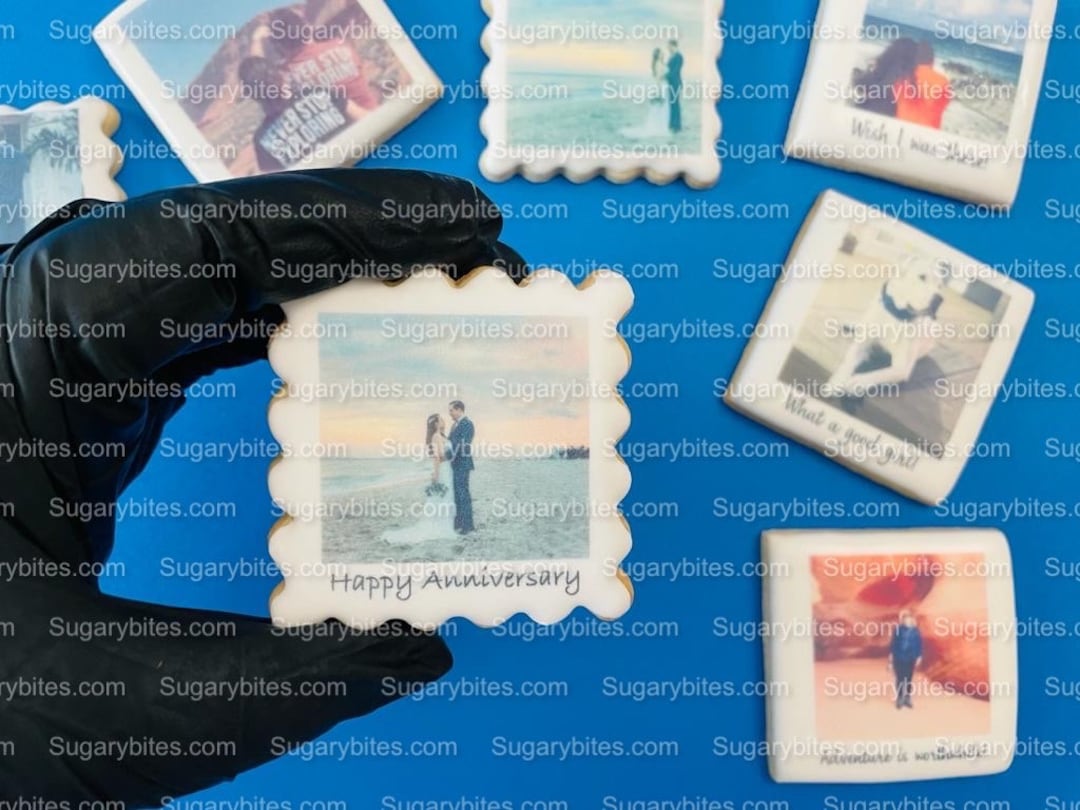 Photo Cookies, Set of 12 Personalized Edible Photo Cookies, Custom ...