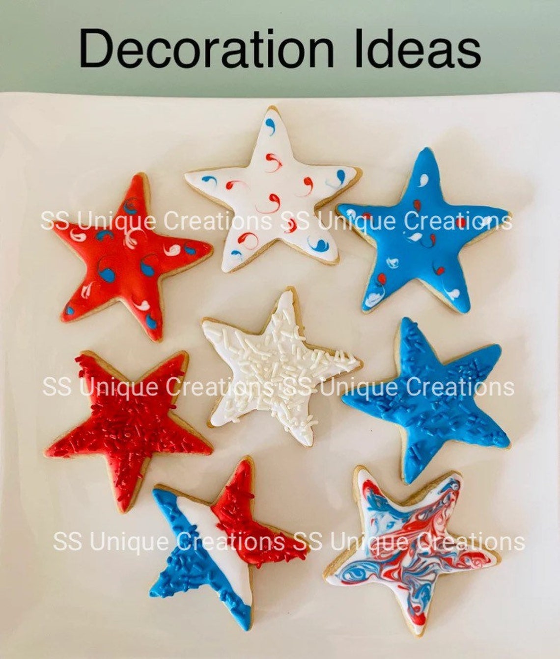 4th of July Cookie Decorating Kit, Patriotic Cookie Decorating Kit, DIY ...