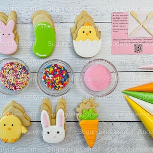 Easter Cookie Decorating Kit, Easter DIY Cookie Kit, **INCLUDES 25 ...