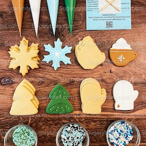 Winter Cookie Decorating Kit, Winter DIY Cookie Kit, (large Cookies ...