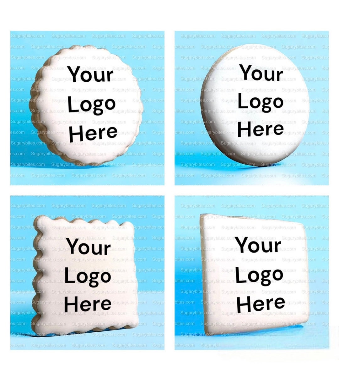 Edible Photo Cookie, Set of 12 Personalized Edible Logo Cookies ...