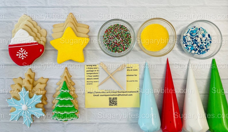 Christmas Cookie Decorating Kit Christmas DIY Cookie Kit - Etsy