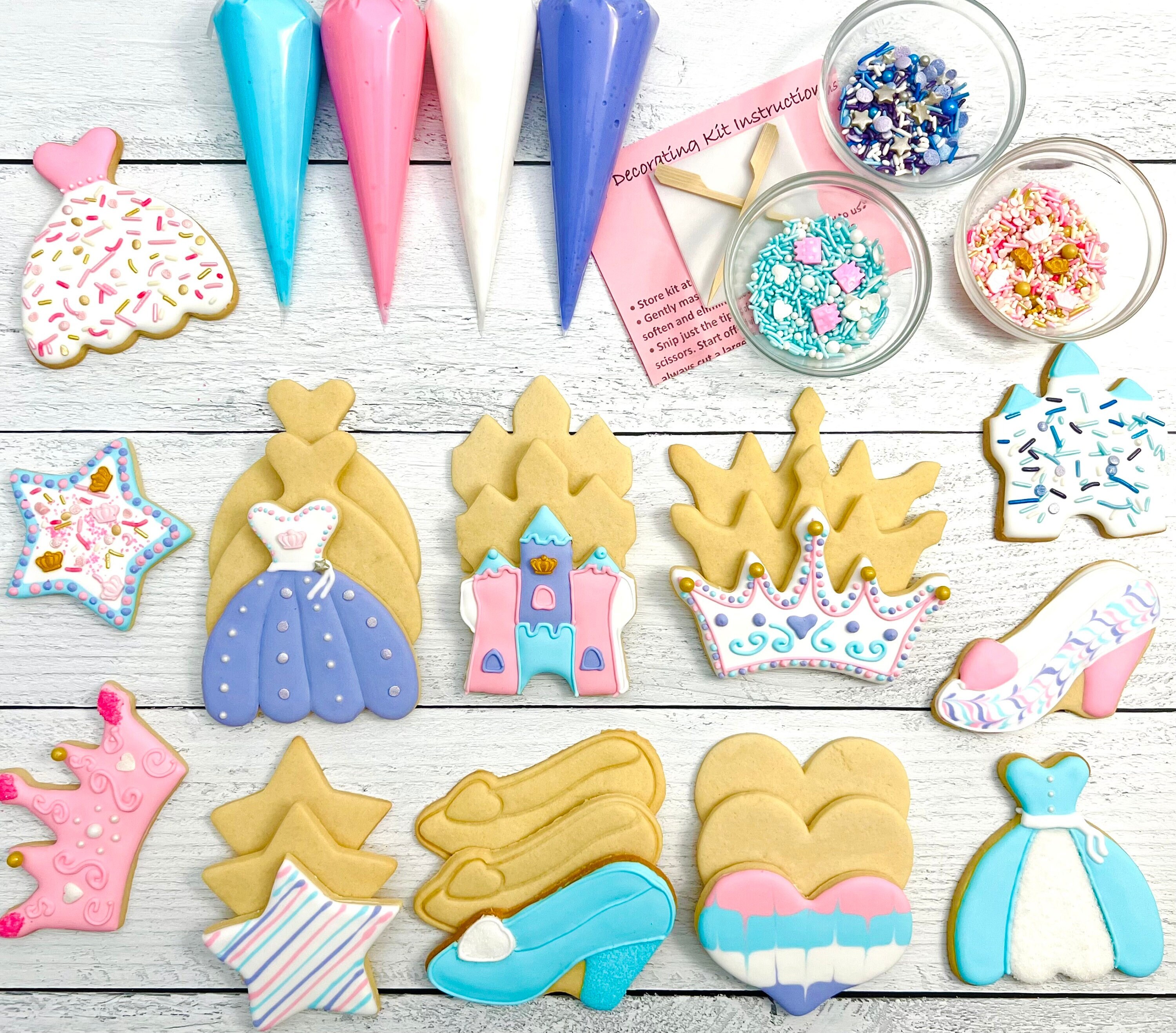 Princess Cookie Decorating Kit INCLUDES 23 ITEMS large | Etsy