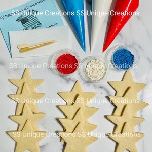 4th of July Cookie Decorating Kit, Patriotic Cookie Decorating Kit, DIY ...
