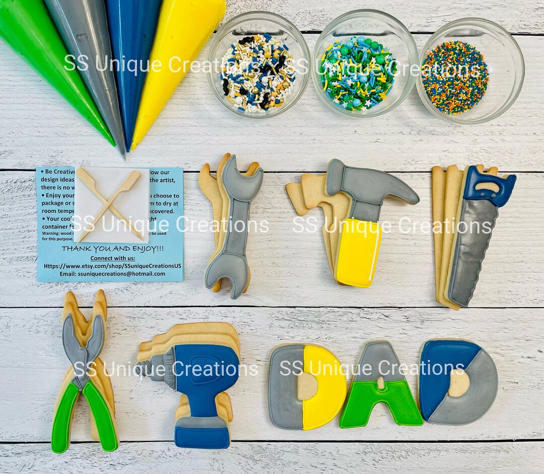 Tools Cookie Decorating Kit, DIY Decorating Cookies Kit, (large Cookies ...