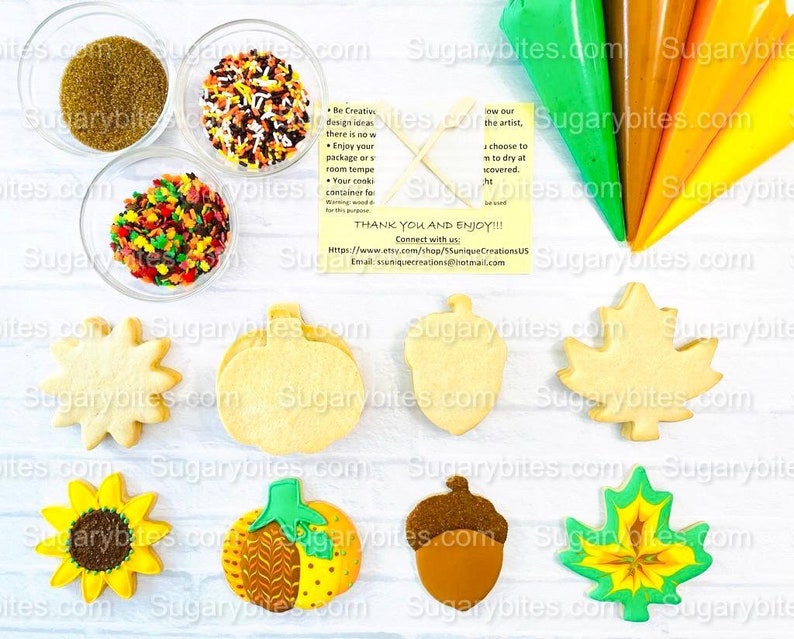 Fall Cookie Decorating Kit INCLUDES 24 ITEMS Zoom Party - Etsy