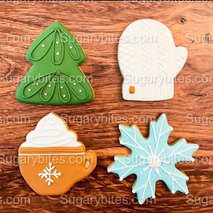 Winter Cookie Decorating Kit, Winter DIY Cookie Kit, (large Cookies ...
