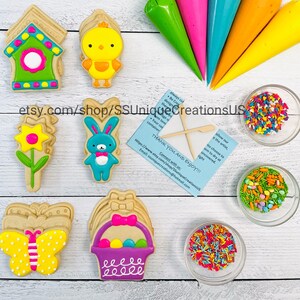 Spring Cookie Decorating Kit, DIY Cookie Kit, **INCLUDES 25 ITEMS ...
