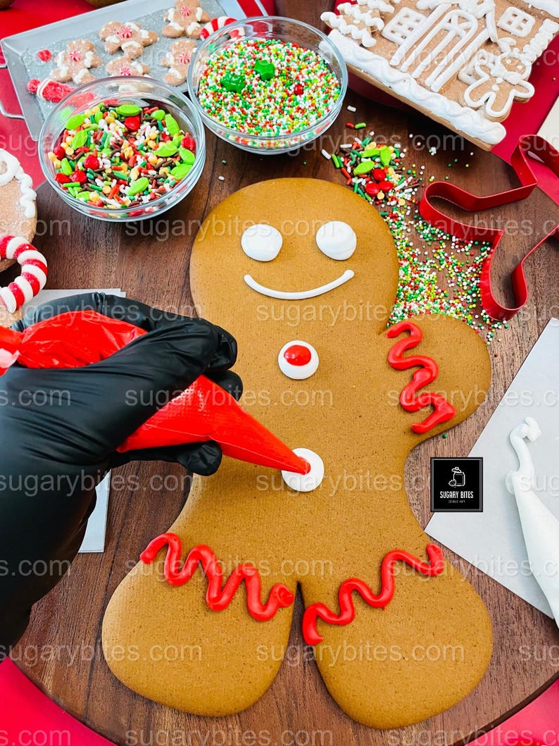 Giant Gingerbread Man Cookie Decorating Kit, 11 Inch DIY Christmas ...