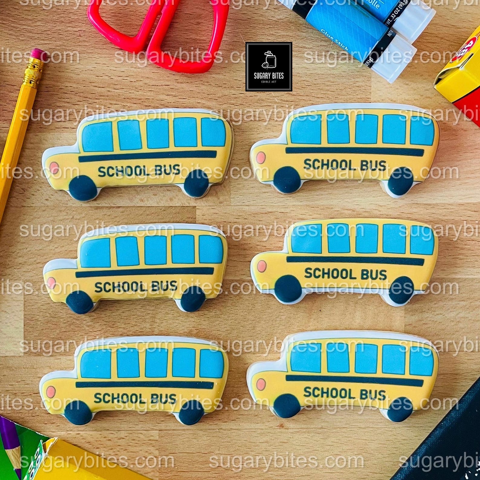 Back to School Cookies, School Bus Cookies, First Day of Class Treats ...