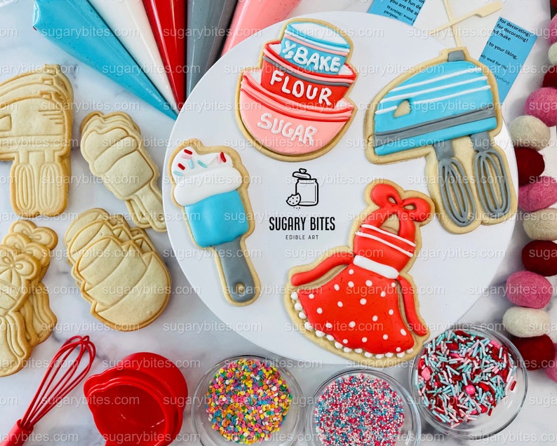 Baking Themed Cookie Decorating Kit, DIY Baking Sugar Cookie Kit ...