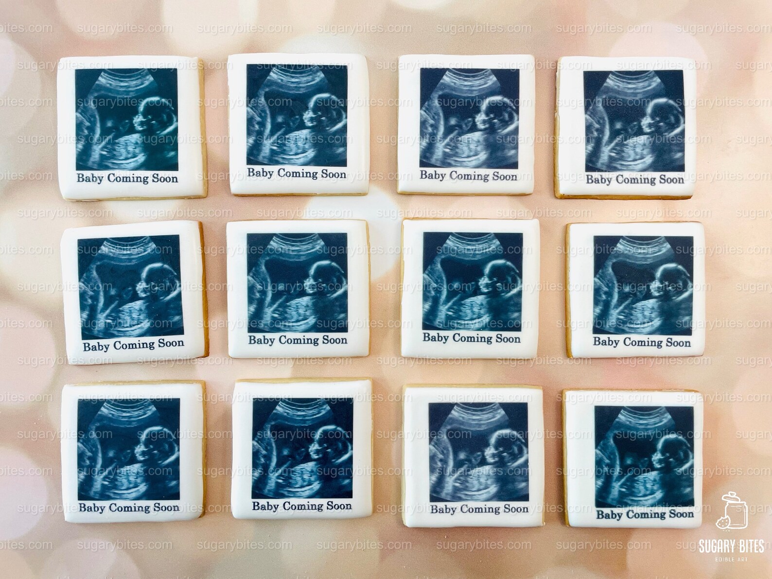 Baby Shower Cookies, Ultrasound Cookies, Edible Photo Cookies ...