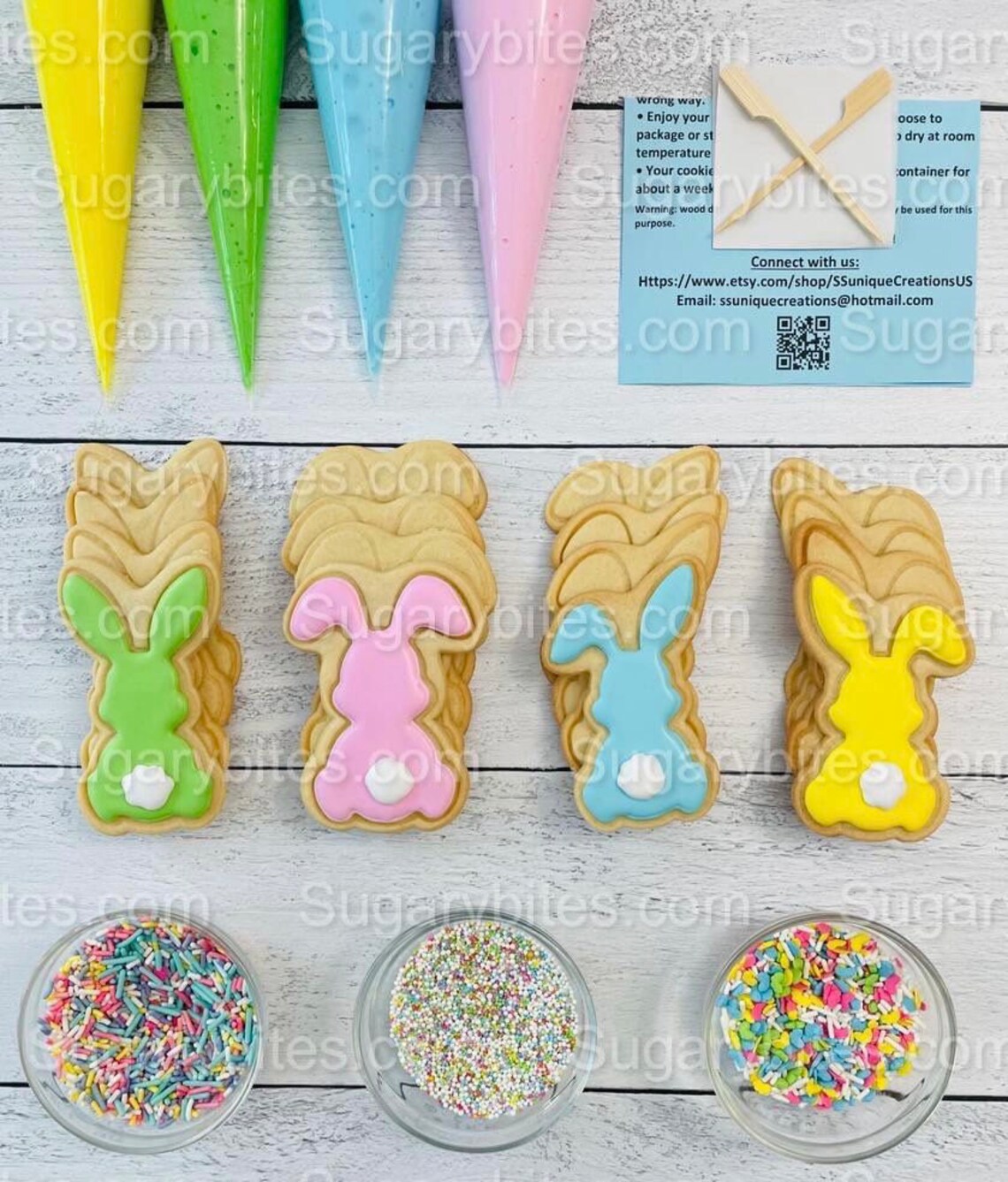 Easter Cookie Decorating Kit, Easter DIY Cookie Kit, **INCLUDES 26 ...