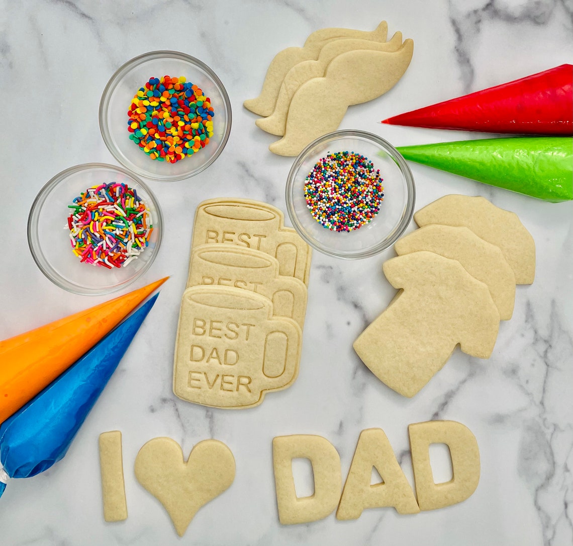 Father’s Day Cookie Decorating Kit, DIY Dad Cookie Kit, Happy Father's ...