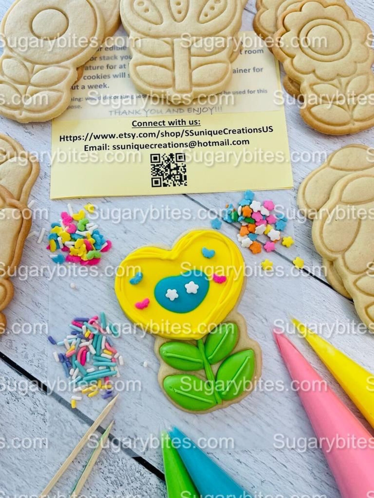 Flower Cookie Decorating Kit, DIY Flower Cookie Decorating Kit, Spring ...