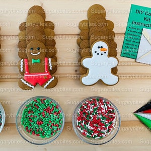 Gingerbread Cookie Decorating Kit, Christmas DIY Cookie Kit, (large ...