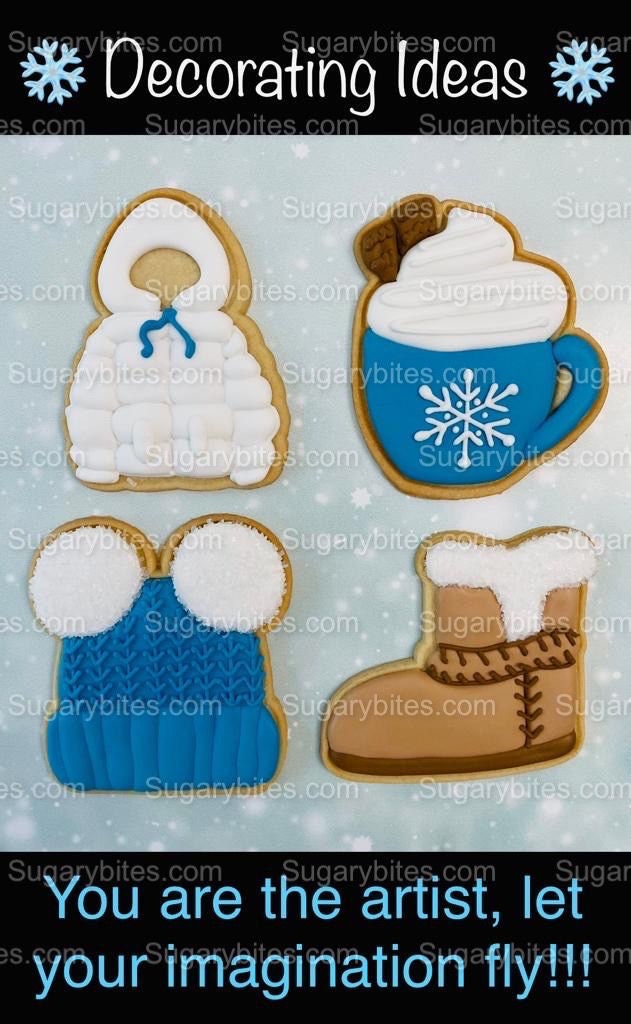 Winter Cookie Decorating Kit Winter DIY Cookie Kit large - Etsy