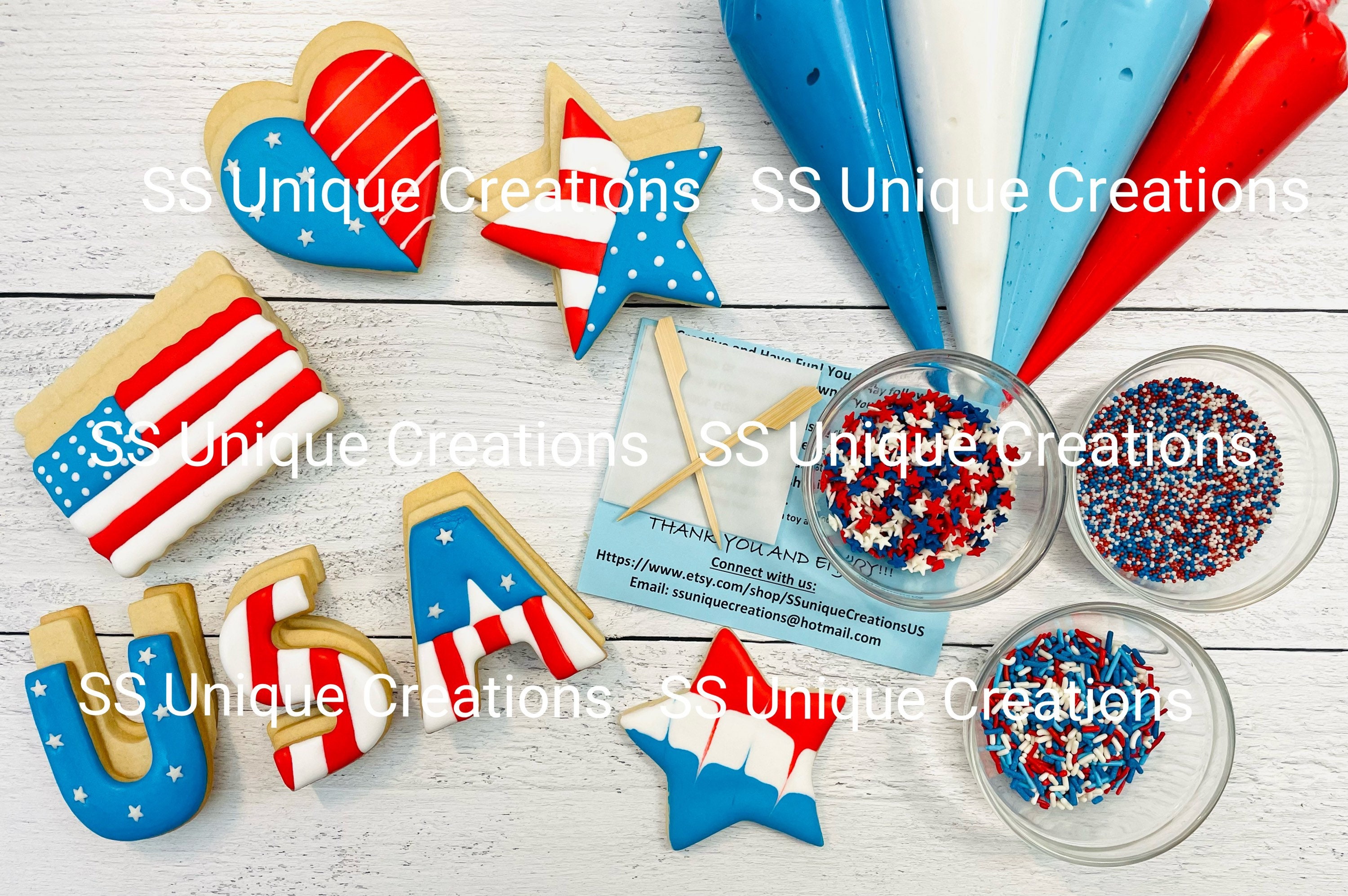4th of July Cookies Kit 4th of July Cookie Decorating Kit - Etsy