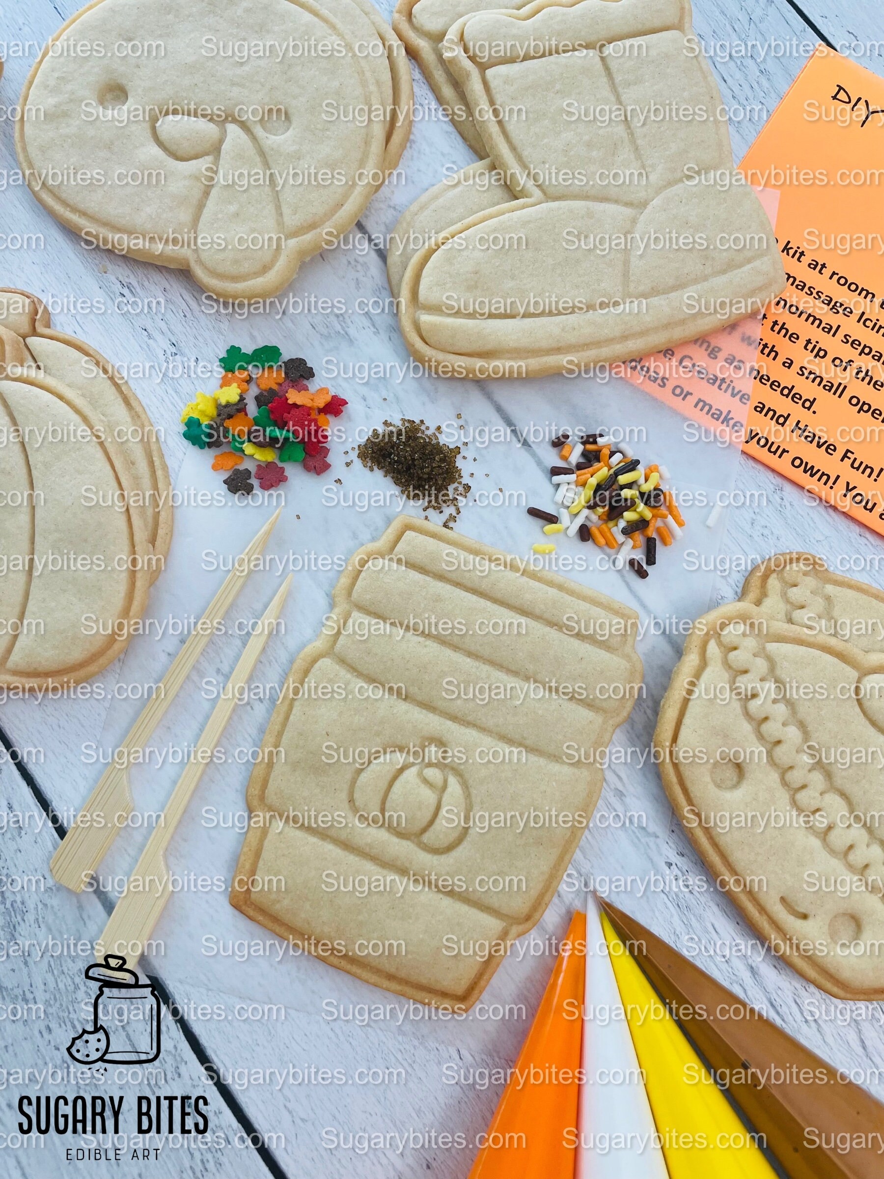 Fall Cookie Decorating Kit, Fall DIY Decorating Cookies Kit, (large ...