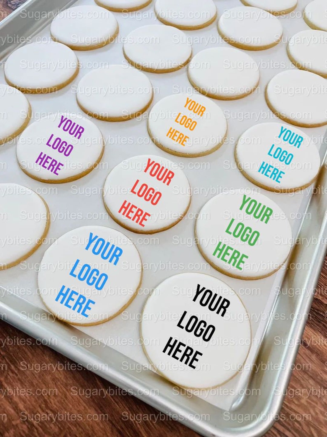 Edible Photo Cookie, Set of 12 Personalized Edible Logo Cookies ...