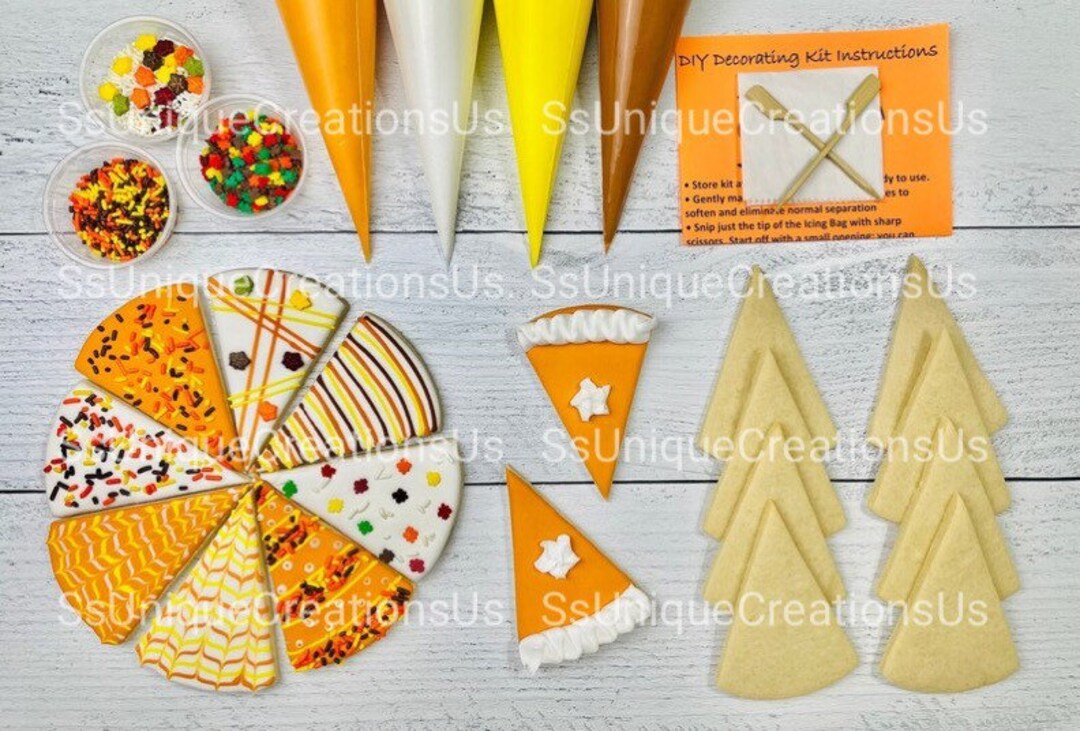 Fall Cookie Decorating Kit, DIY Cookie Kit, *INCLUDES 24 ITEMS ...
