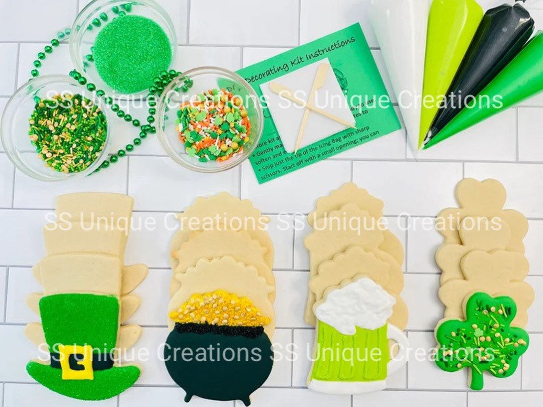 St Patricks Day Cookie Decorating Kit, St. Patrick’s Day DIY Cookie Kit ...