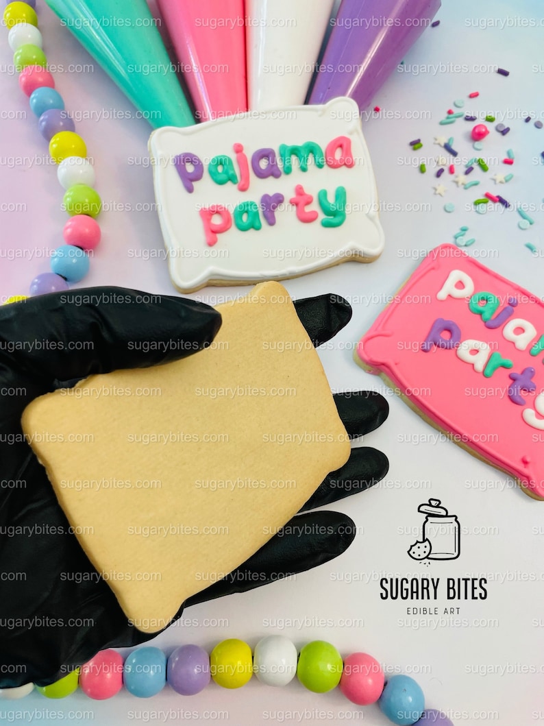 Pajama Party Cookie Decorating Kit, DIY Sleepover Sugar Cookie Kit ...