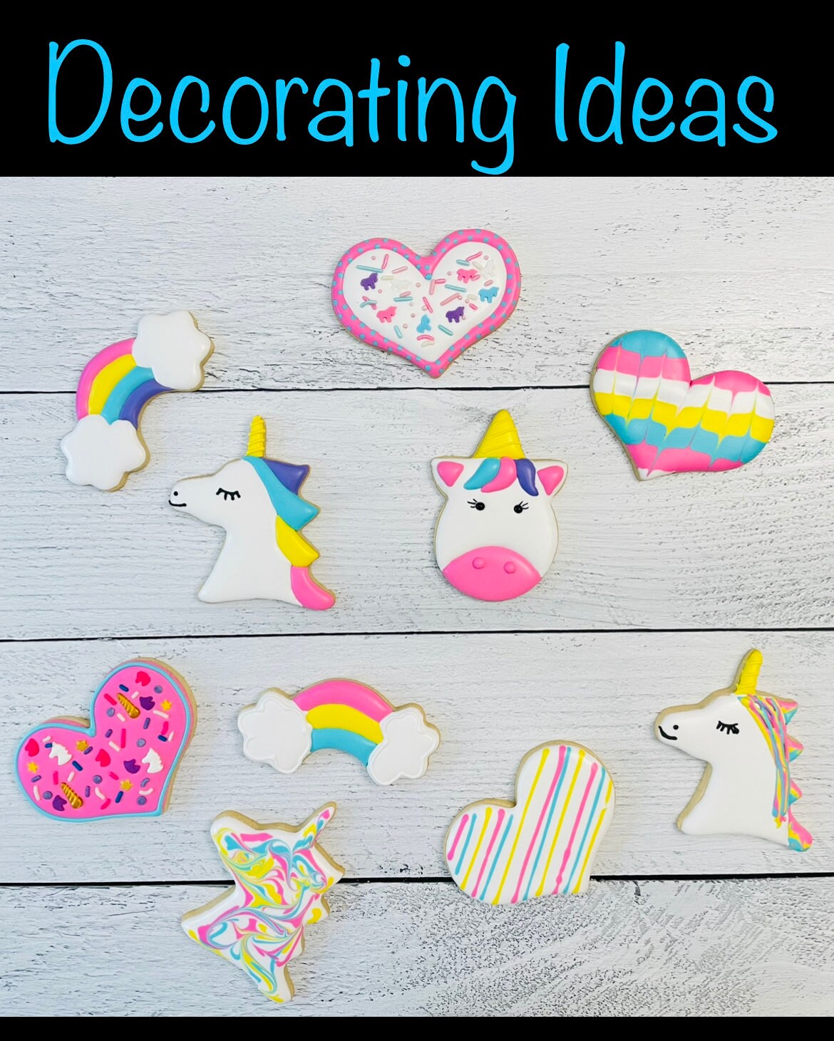Unicorn Cookie Decorating Kit, DIY Unicorn Sugar Cookie Decorating Kit ...