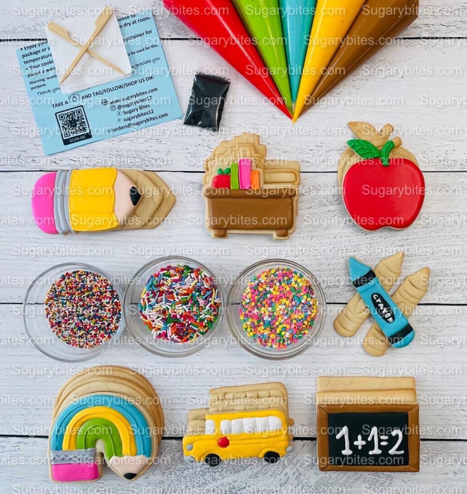Back to School Cookie Decorating Kit, ***INCLUDES 28 ITEMS***** (large ...