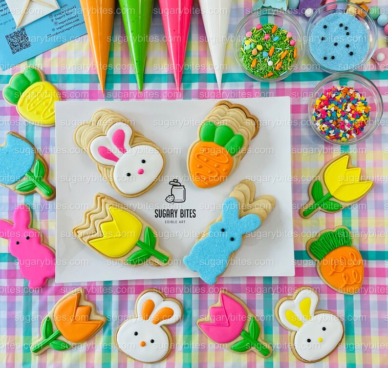 Easter Cookie Decorating Kit, DIY Spring Sugar Cookie Decorating Kit ...