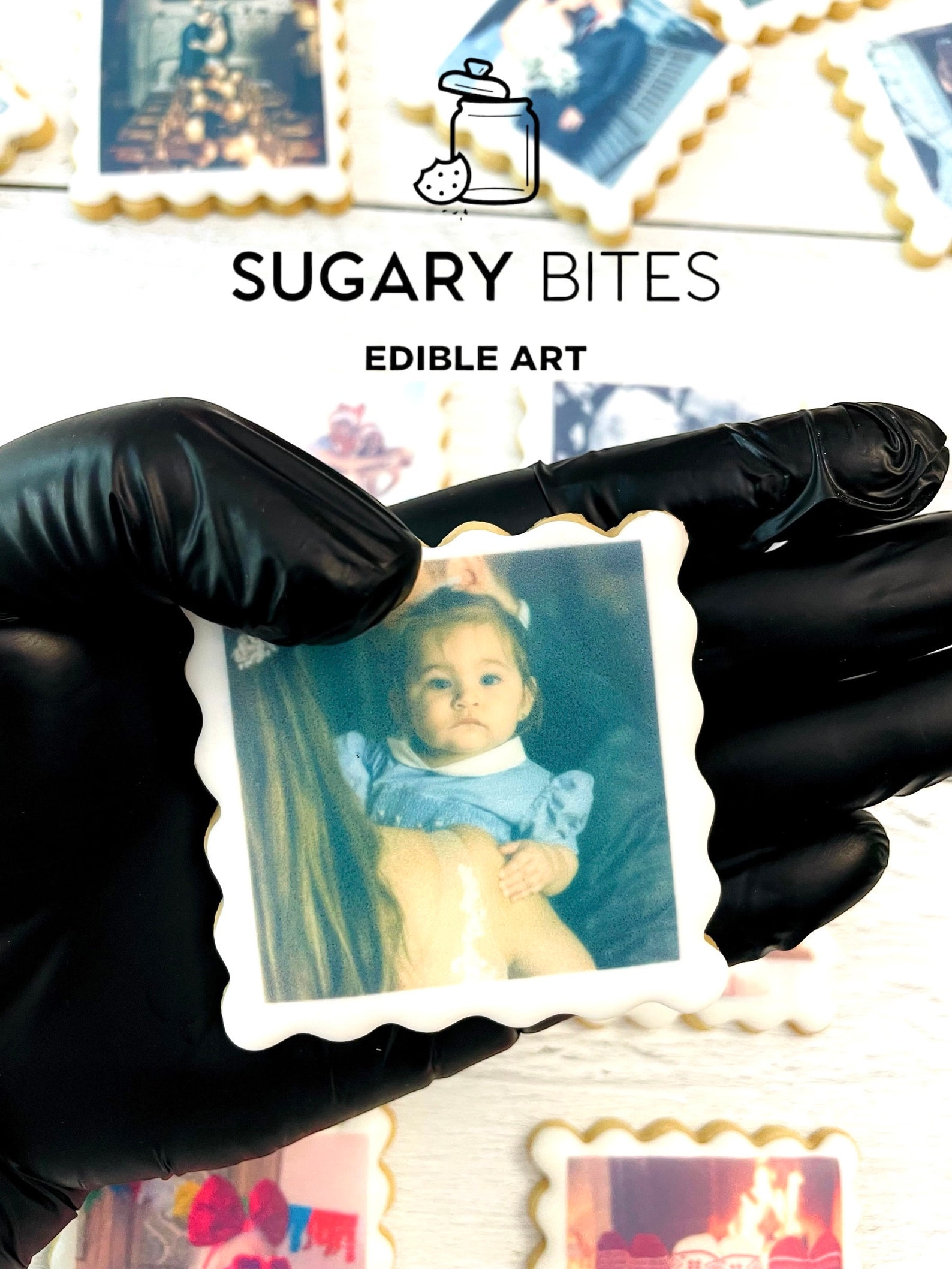 Edible Photo Cookie, Set of 12 Personalized Edible Photo Cookies ...
