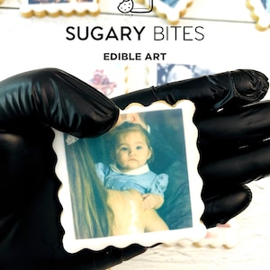 Edible Photo Cookie, Set of 12 Personalized Edible Photo Cookies ...