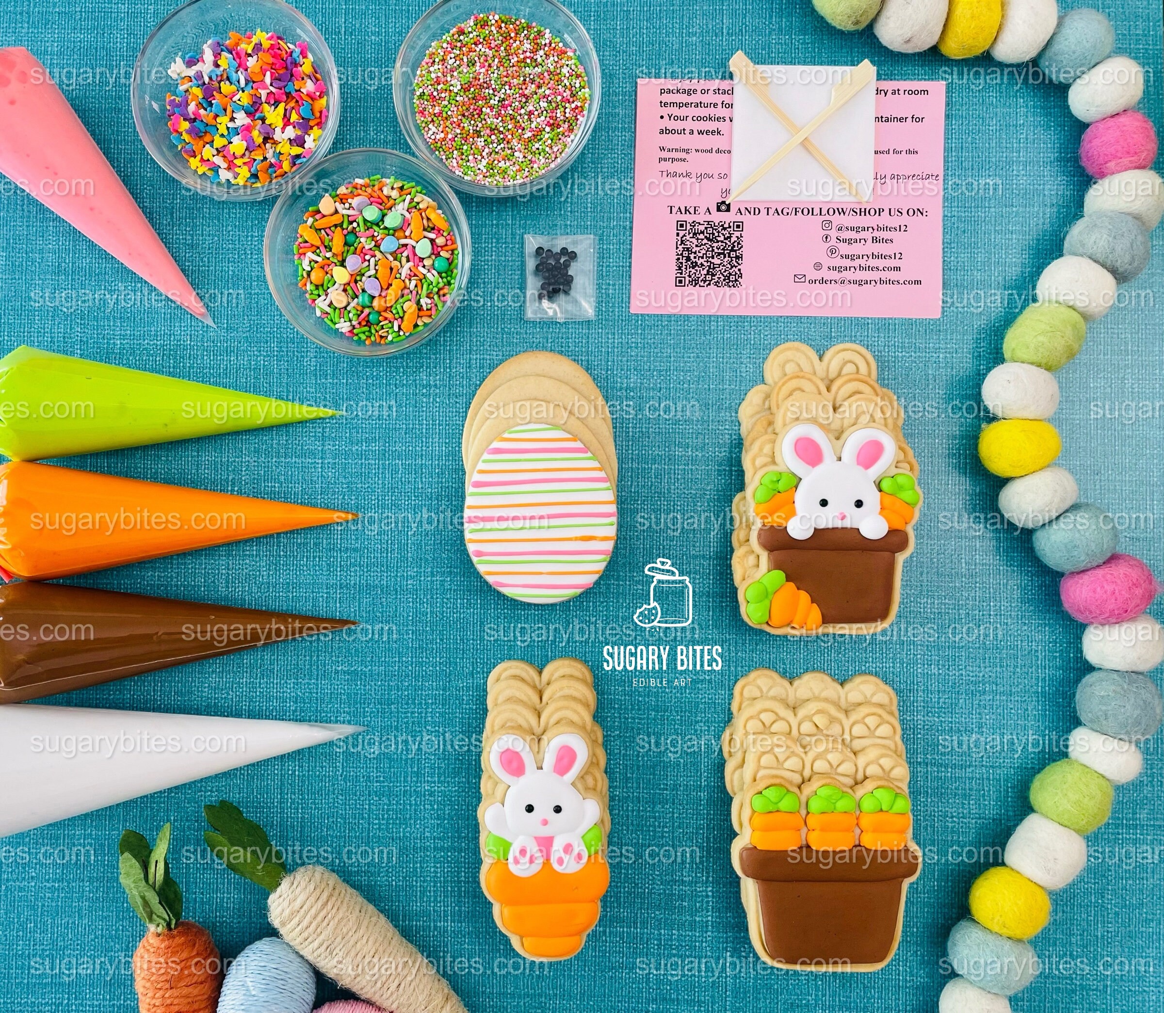 Easter Cookie Decorating Kit, DIY Spring Sugar Cookie Decorating Kit ...