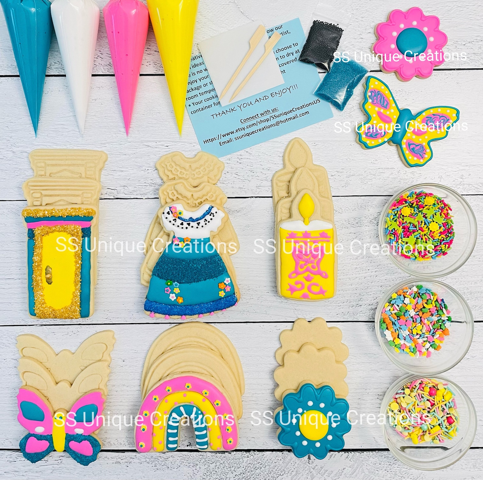 Cookie Decorating Kit, DIY Cookie Kit, INCLUDES 26 ITEMS large Cookies ...