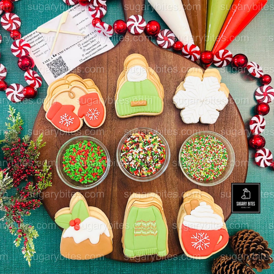 Christmas Cookie Decorating Kit, DIY Holiday Cookies, Family Fun - Etsy