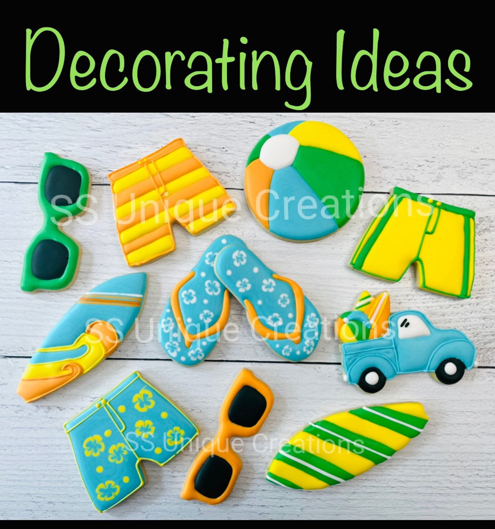 Summer Beach Day Cookie Decorating Kit Summer DIY Decorating | Etsy