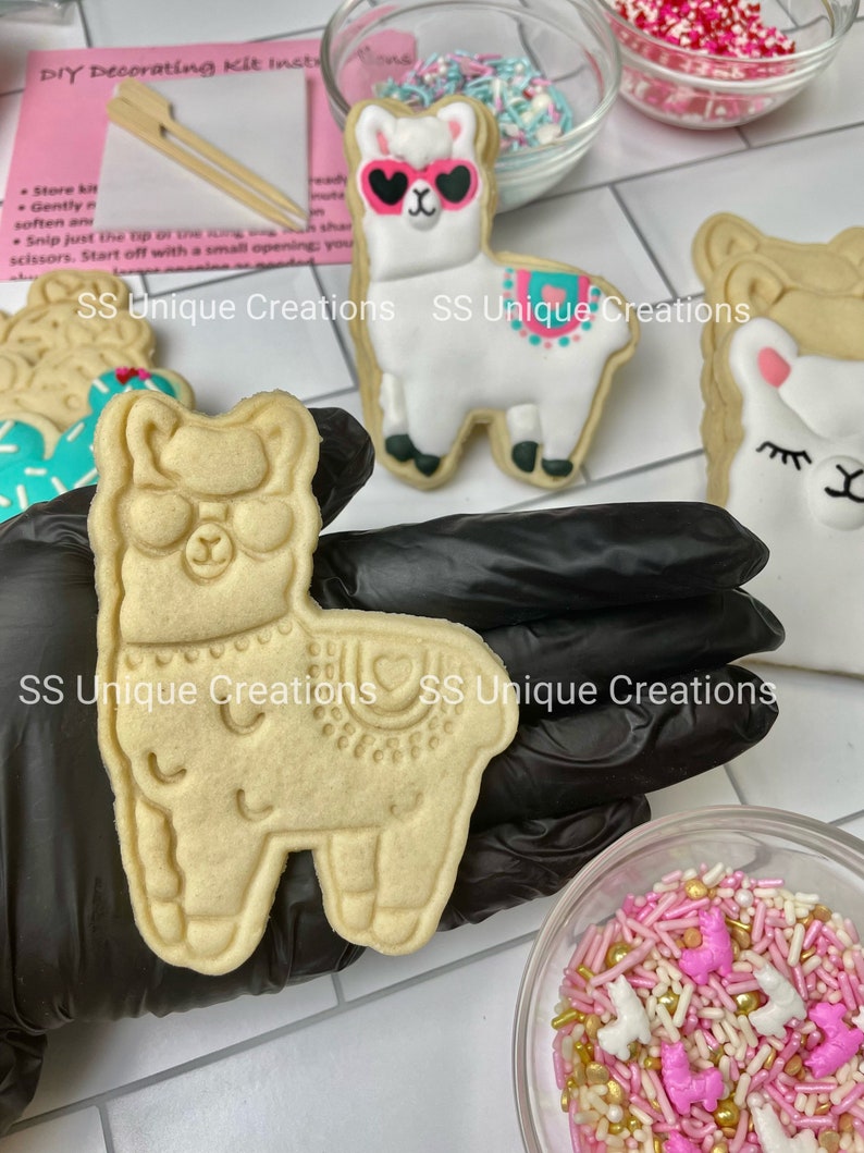 Llama Cookie Decorating Kit Alpaca DIY Cookie Decorating Kit - Etsy