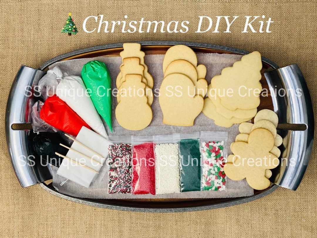 Christmas Cookie Decorating Kit, Extra Large Cookies, DIY Activity - Etsy