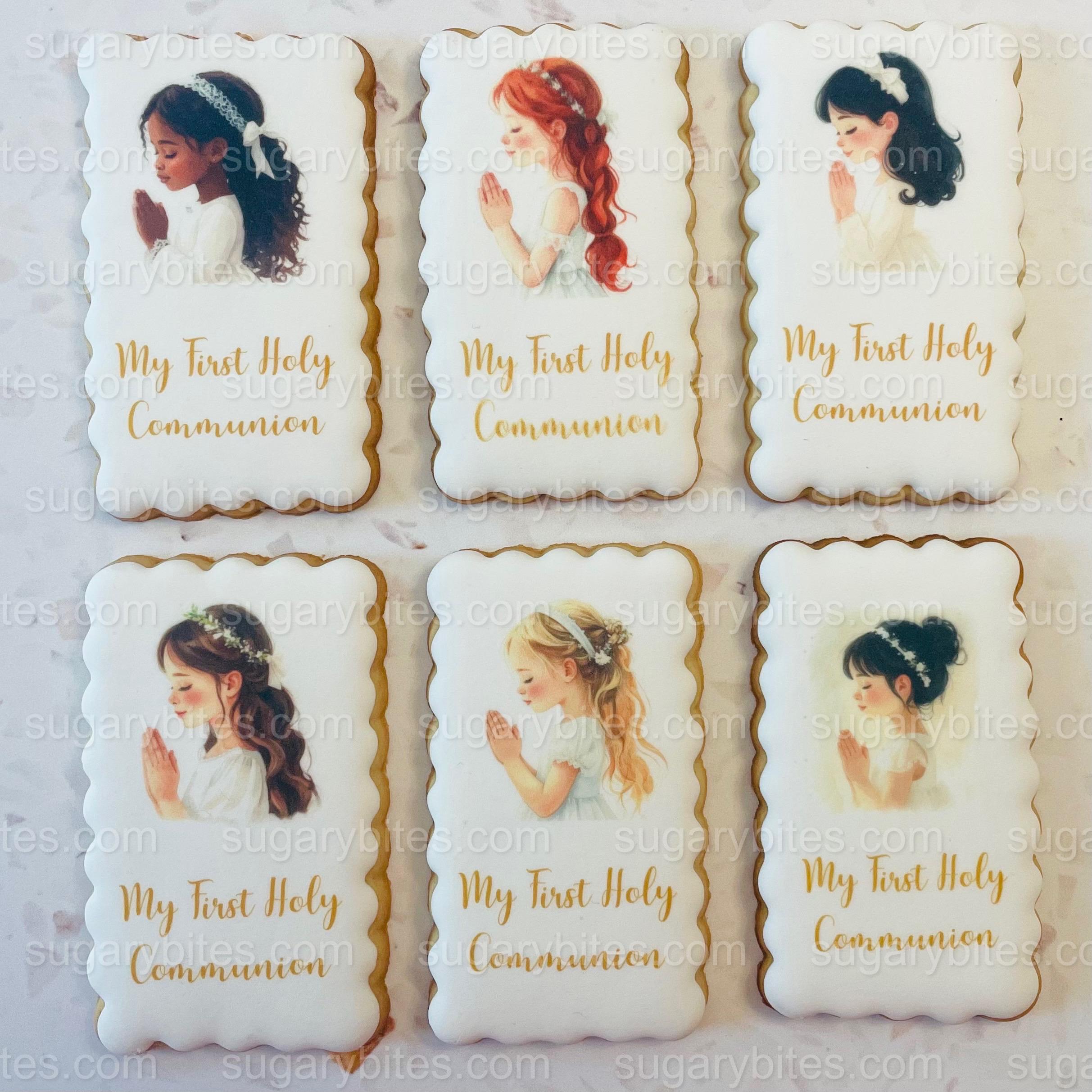 First Holy Communion Decorated Cookies – Handmade Printed Communion ...