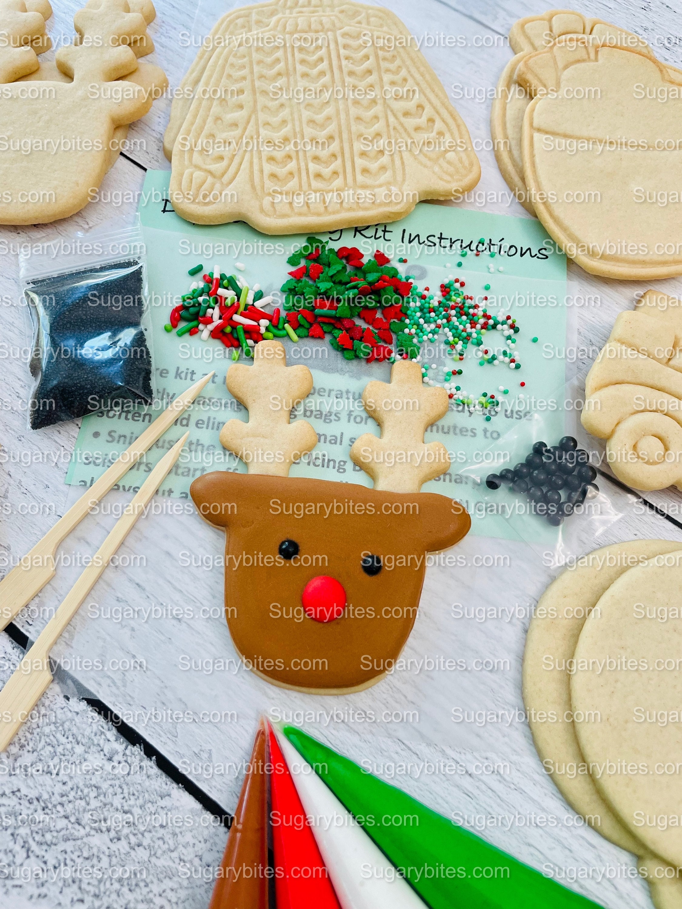 Christmas Cookie Decorating Kit, Christmas DIY Cookie Kit, (large ...